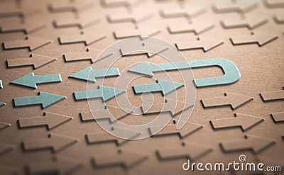 Regression Concept, Reverse Direction. Royalty-Free Cartoon ...