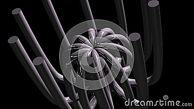 Rotating Silver Abstract Shapes Stock Illustration | CartoonDealer.com ...