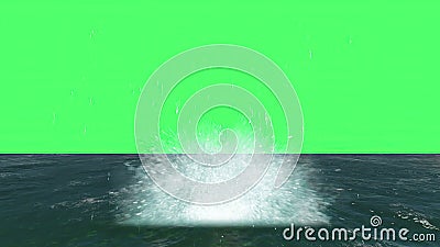 Water Blast Explosion On Green Screen Royalty-Free Cartoon ...