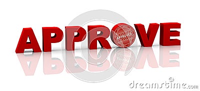 3d Word Approve With Rubber Stamp Royalty Free Stock Images - Image ...