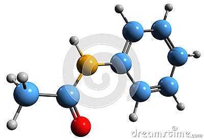 3D Image Of Acetanilide Skeletal Formula | CartoonDealer.com #276342694