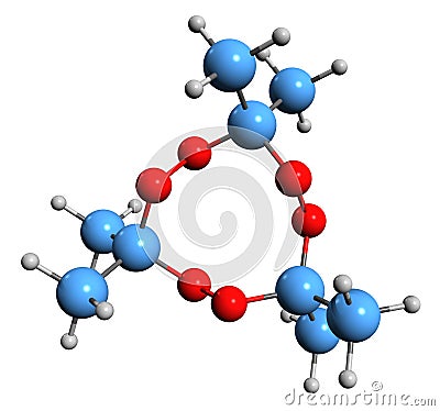 3D Image Of Acetone Peroxide Skeletal Formula Royalty-Free Stock ...