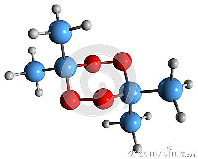 3D Image Of Acetone Peroxide Skeletal Formula Royalty-Free Stock Photo ...