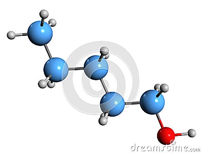 3D Image Of Amyl Alcohol Skeletal Formula Royalty-Free Stock Photo ...