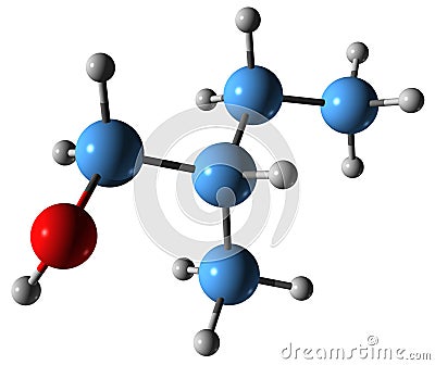 3D Image Of Amyl Alcohol Skeletal Formula | CartoonDealer.com #276342031