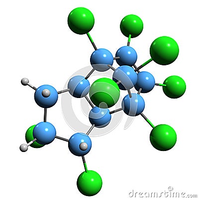 3D Image Of Chlordane Skeletal Formula | CartoonDealer.com #276355345