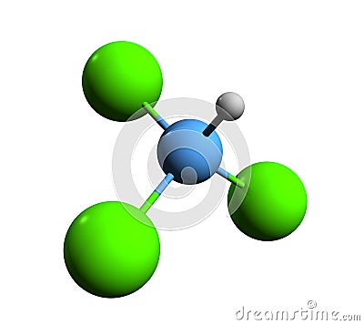 3D Image Of Chloroform Skeletal Formula | CartoonDealer.com #277255804