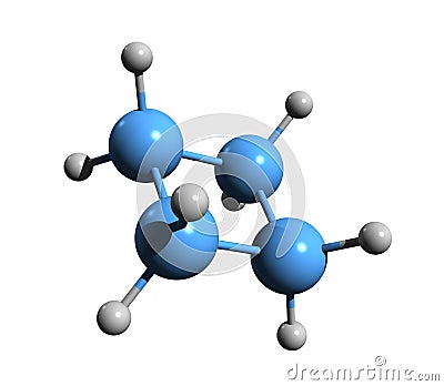 3D Image Of Cyclobutane Skeletal Formula Stock Photo | CartoonDealer ...