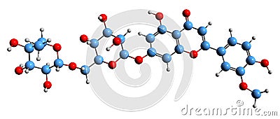 3D Image Of Diosmin Skeletal Formula Stock Photography | CartoonDealer ...