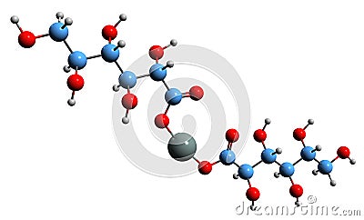3D Image Of Ferrous Gluconate Skeletal Formula Stock Photo ...