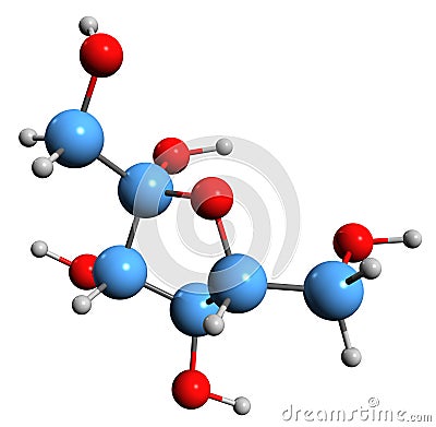 3D Image Of Fructose Skeletal Formula | CartoonDealer.com #276355018