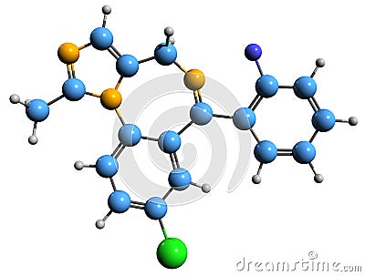 3D Image Of Midazolam Skeletal Formula Royalty-Free Stock Photography ...