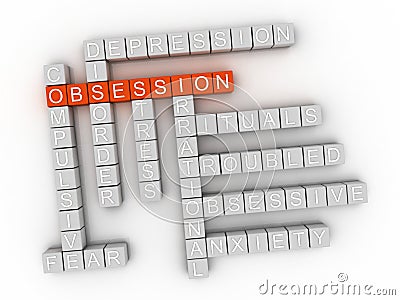3d Image Obsession Word Cloud Concept Royalty-Free Stock Photography ...