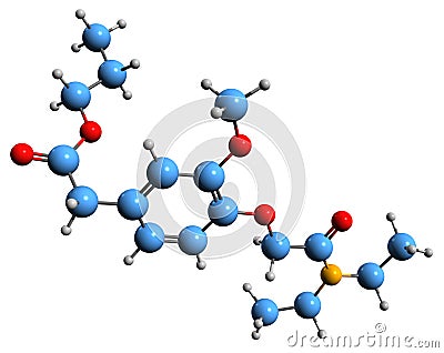 3D Image Of Propanidid Skeletal Formula Royalty-Free Stock Photography ...