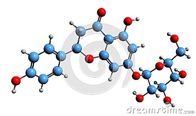 3D Image Of Prunin Skeletal Formula Royalty-Free Stock Photo ...
