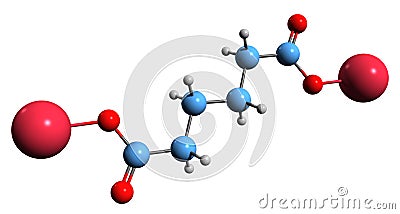 3D Image Of Sodium Adipate Skeletal Formula Royalty-Free Stock Photo ...