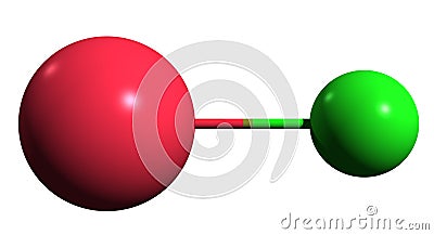 3D Image Of Sodium Chloride Skeletal Formula Royalty-Free Stock Photo ...