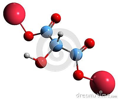 3D Image Of Sodium Malate Skeletal Formula | CartoonDealer.com #276335866