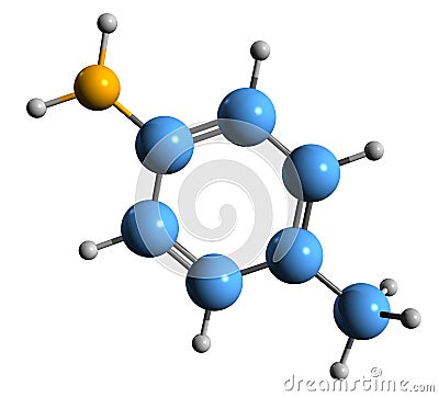 3D Image Of Toluidine Skeletal Formula Royalty-Free Stock Photography ...