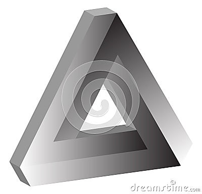 3D Impossible Triangle Of Tribar Vector Illustration | CartoonDealer ...