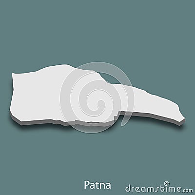 3d Isometric Map Of Patna Is A City Of India Vector Illustration ...