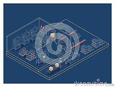 3D Isometric Supply Chain Management - SCM Concept With Collaborative ...