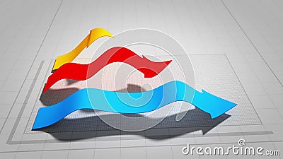 3D 4K Animation Showing Graphs and Charts Across a Screen Showing Data ...