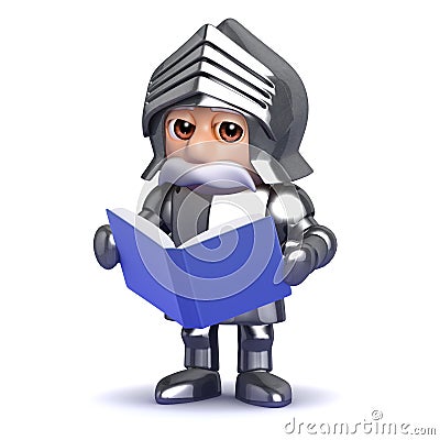 3d Knight Reads Royalty Free Stock Photo - Image: 38774565
