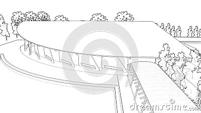 3D Looped Animation of Building Project Stock Video - Video of office ...