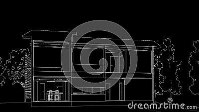 3D Looped Animation of Building Project Stock Footage - Video of ...