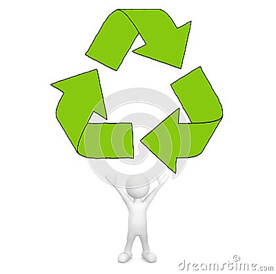 3D Man With Recycle Symbol Royalty-Free Stock Photo | CartoonDealer.com ...