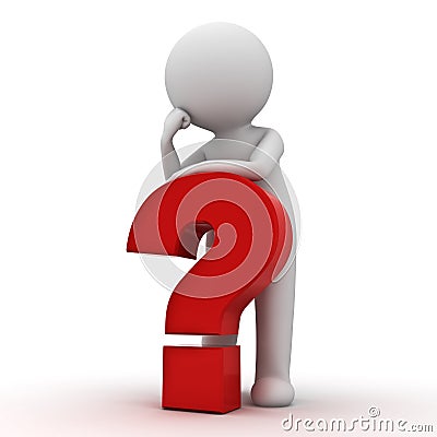 3d Man With Red Question Mark Royalty-Free Stock Image | CartoonDealer ...