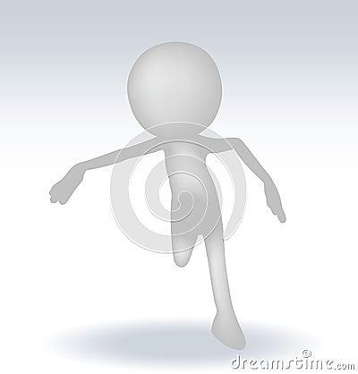 3d Man Running Vector Illustration | CartoonDealer.com #39368300
