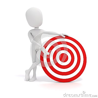 3d Man With Target And Arrows Stock Photo | CartoonDealer.com #45290712