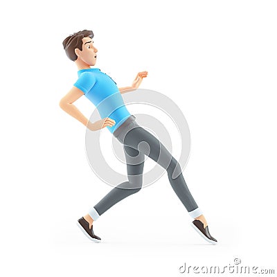 3d Man Walking On Tiptoe Stock Illustration | CartoonDealer.com #263693152