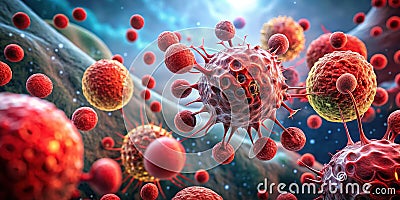 3D Microscopic Visualization Of Cancer Cell Metastasis And Red Blood ...