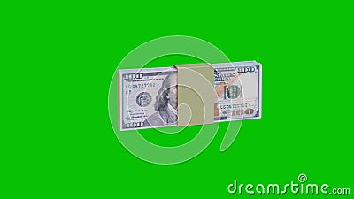 3d Model of a Stack of Money on a Green Screen Stock Footage - Video of ...