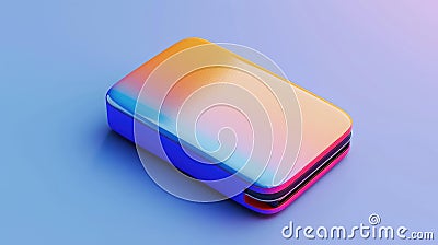 108 3D Model Of A Vibrant External Hard Drive Icon With Smooth Textures ...