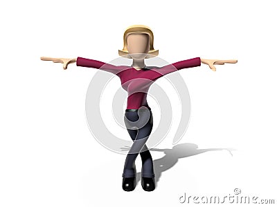 3D Neutral Lady Character Twisted Stock Photography | CartoonDealer.com ...