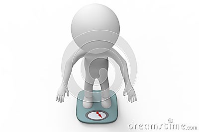 3d People - Man On Weight Machine Royalty-Free Stock Photo ...