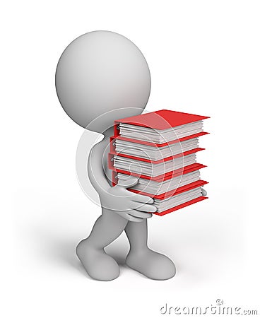 3d Person With Documentation Royalty-Free Stock Image | CartoonDealer ...