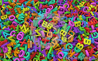 3d Pile Of Colorful Alphabets Stock Image | CartoonDealer.com #56301451
