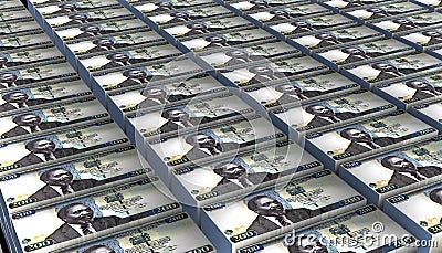 3D Pile Of Kenya 200 Shillings Money Banknote Royalty-Free Stock Image ...