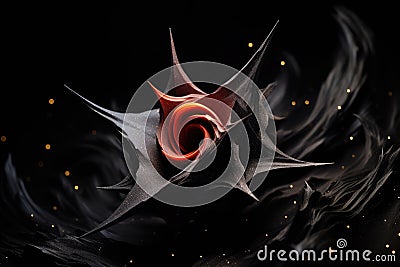 A 3d Printed Model Of A Quasar On A Dark Background Stock Photo ...