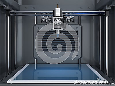 3d Printer With Injector Nozzle Stock Photography | CartoonDealer.com ...