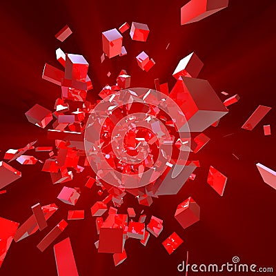 3D Red Blocks Stock Image | CartoonDealer.com #44692765