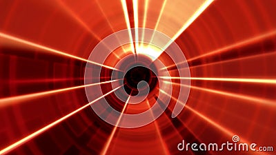 2D Red Tron Tunnel Portal Vortex with Light Rays Stock Footage - Video ...