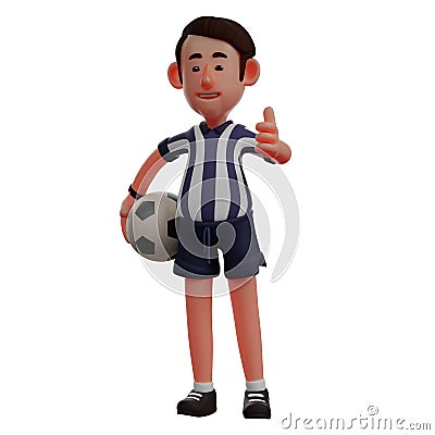 3D Referees Cartoon Design With Thumbs Up Stock Photography ...