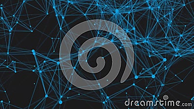3D Render of Abstract Plexus Moving Dots and Lines Geometrical Shapes Animation Stock Footage ...