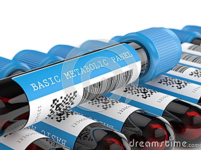 3d Render Of Basic Metabolic Panel Blood Tubes Stock Photography ...